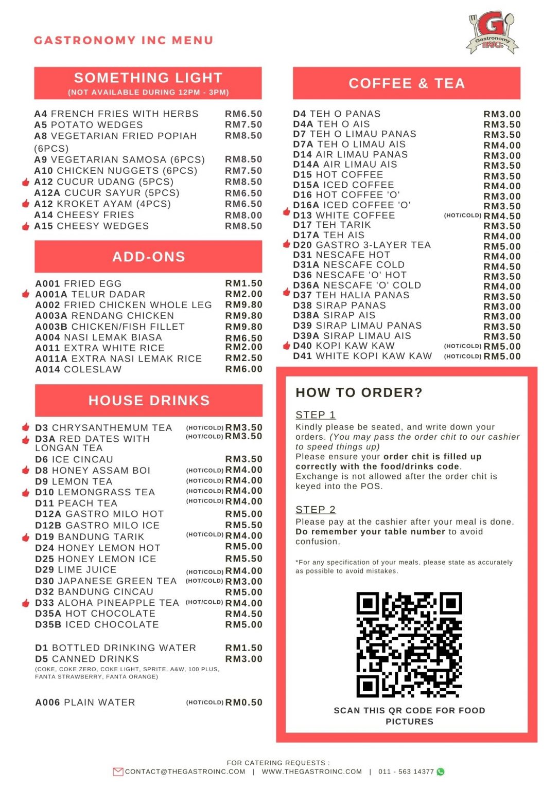 Menu - Gastronomy Inc